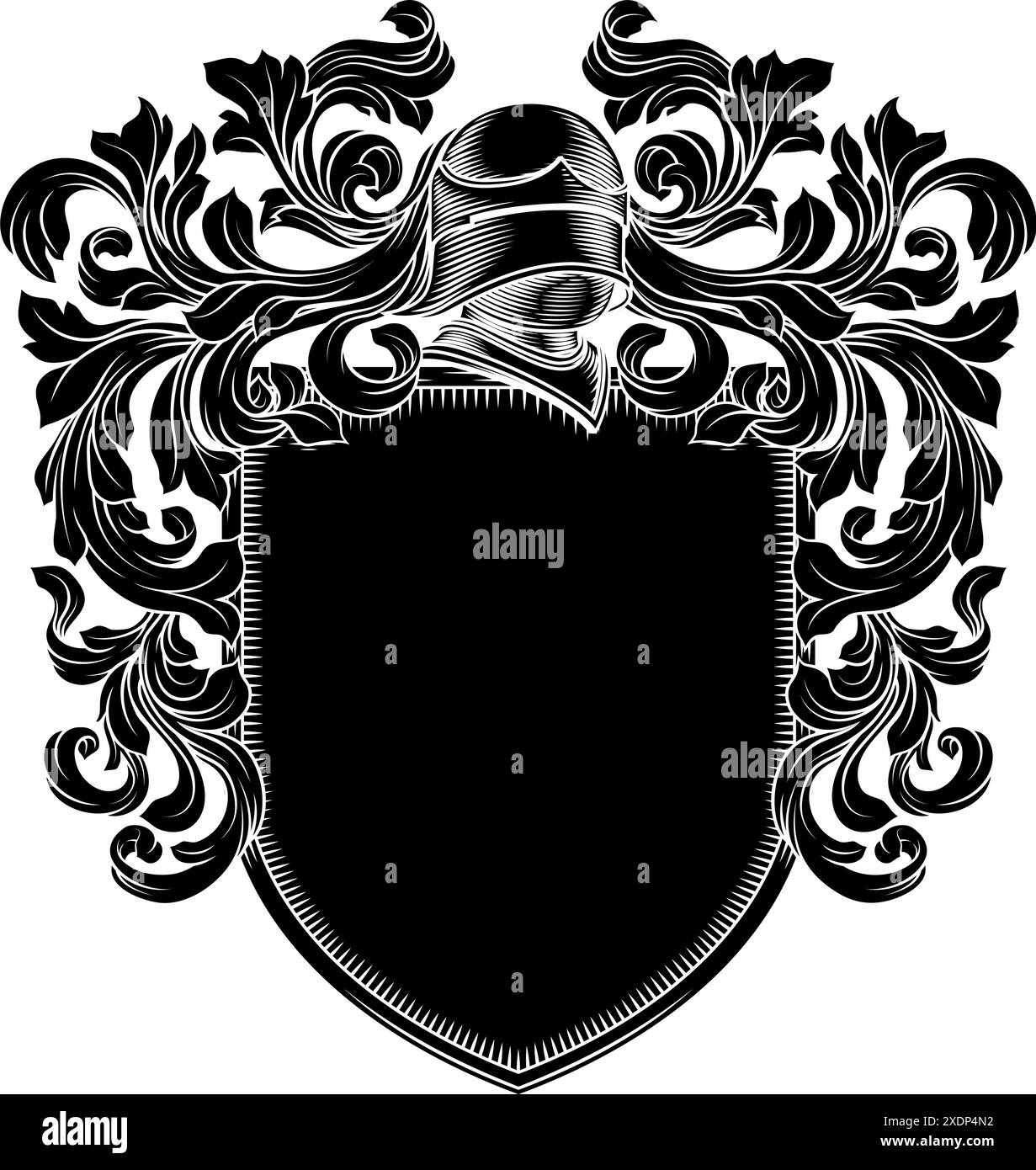 Coat of Arms Crest Knight Medieval Shield Heraldic Stock Vector Image ...