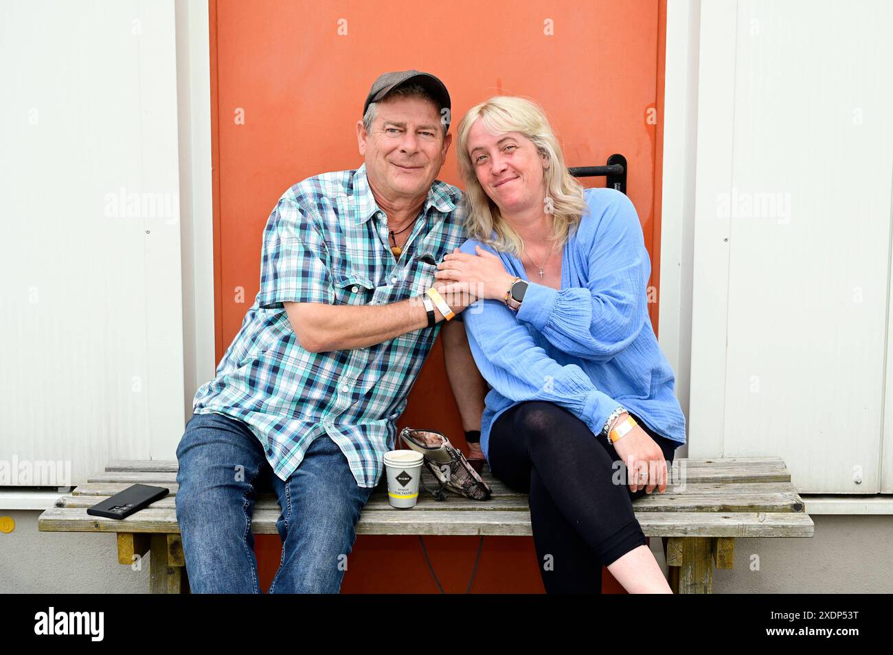 Michael Hirte und Ehefrau Sandra beim Radio Schlagerparadies Sommer ...