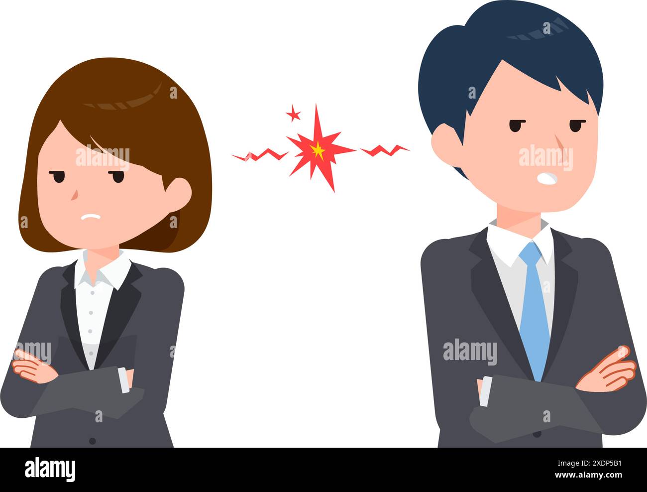 Conflict men fight quarrel businessman Stock Vector Images - Alamy