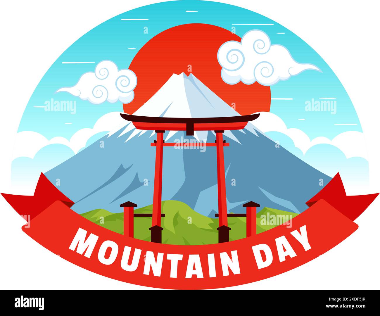 Mountain Day in Japan Vector Illustration on August 11 featuring Mount ...