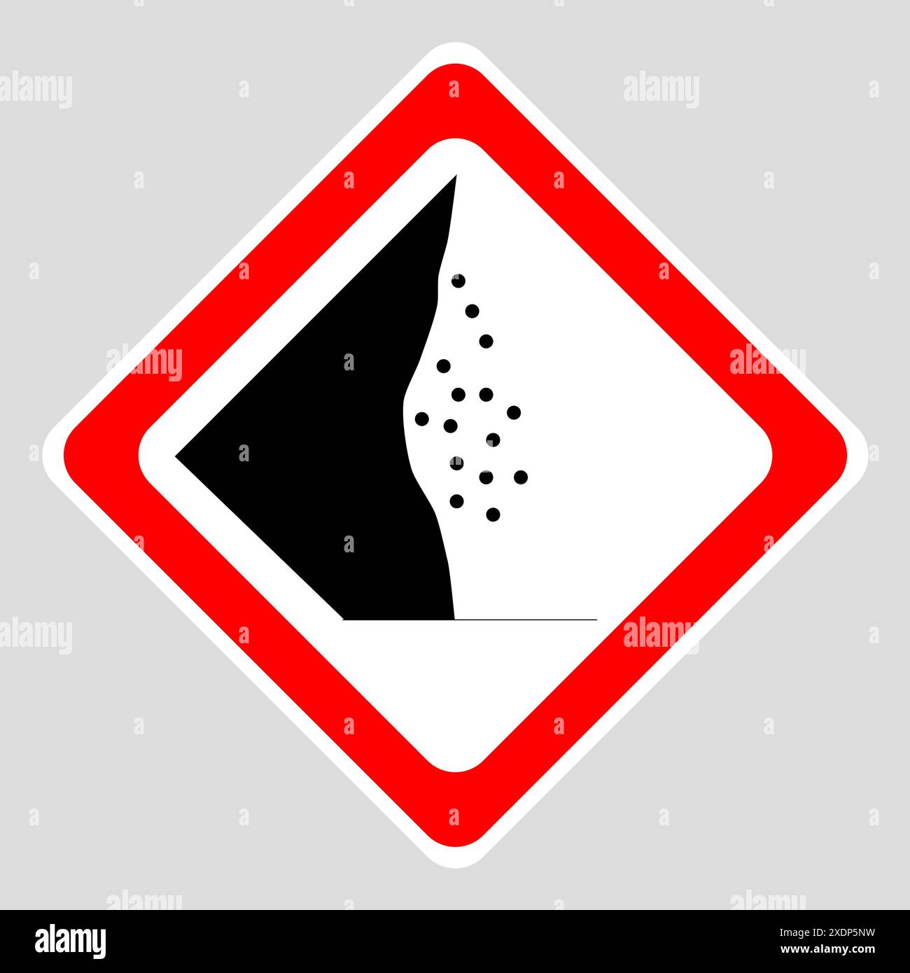 Falling rock sign on pack. Vector illustration Stock Vector Image & Art ...