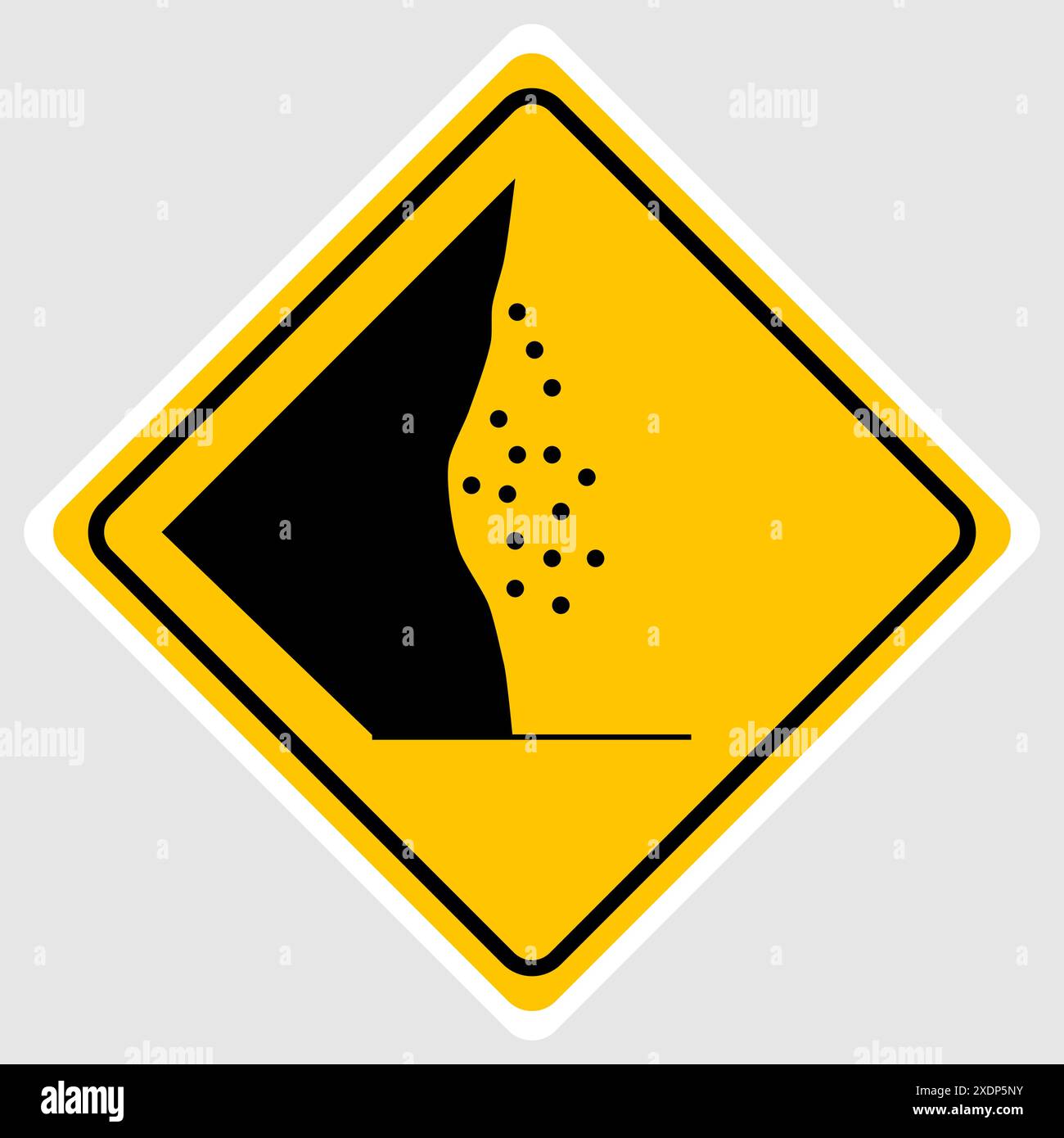 Falling rock sign on pack. Vector illustration Stock Vector Image & Art ...