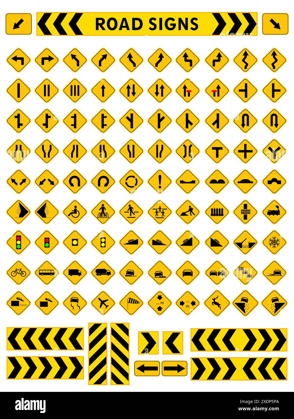 Road signs on pack. Traffic signs. Vector illustration Stock Vector ...