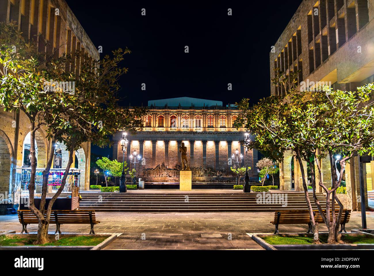 Teatro Degollado, a neoclassical Mexican theater in Guadalajara, Mexico ...