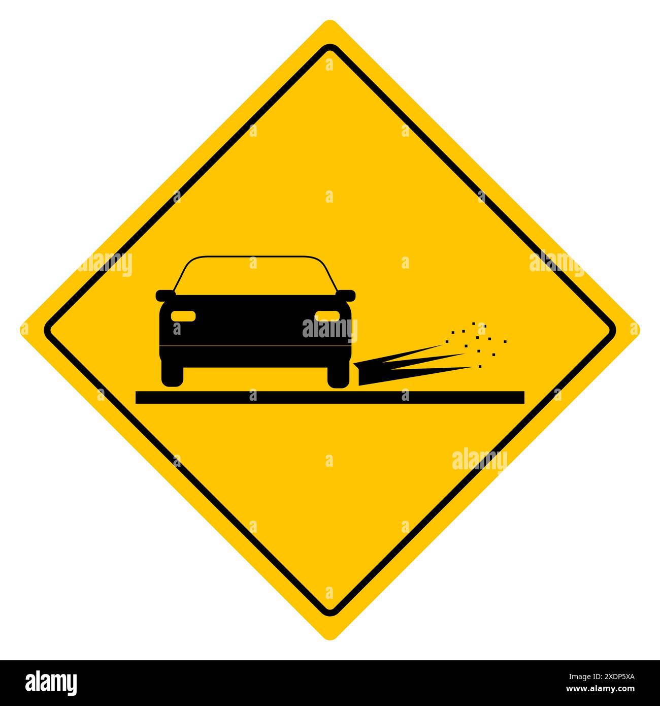 Loose gravel warning sign hi-res stock photography and images - Alamy