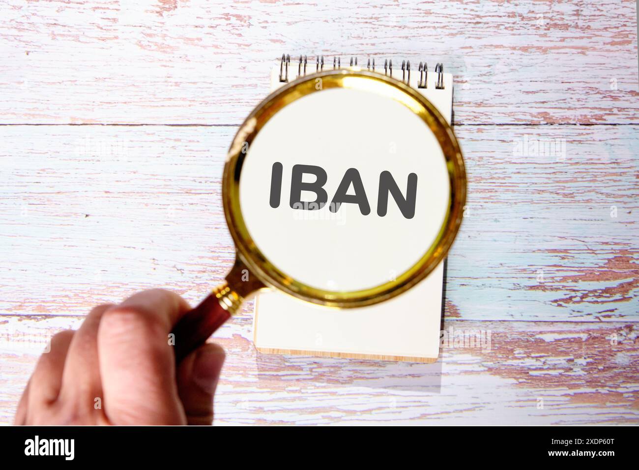 Business concept. IBAN INTERNATIONAL BANK ACCOUNT NUMBER words found ...