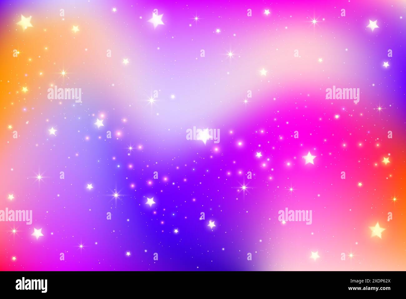 Purple gradient sky with stars. Abstract night space. Vector universe ...