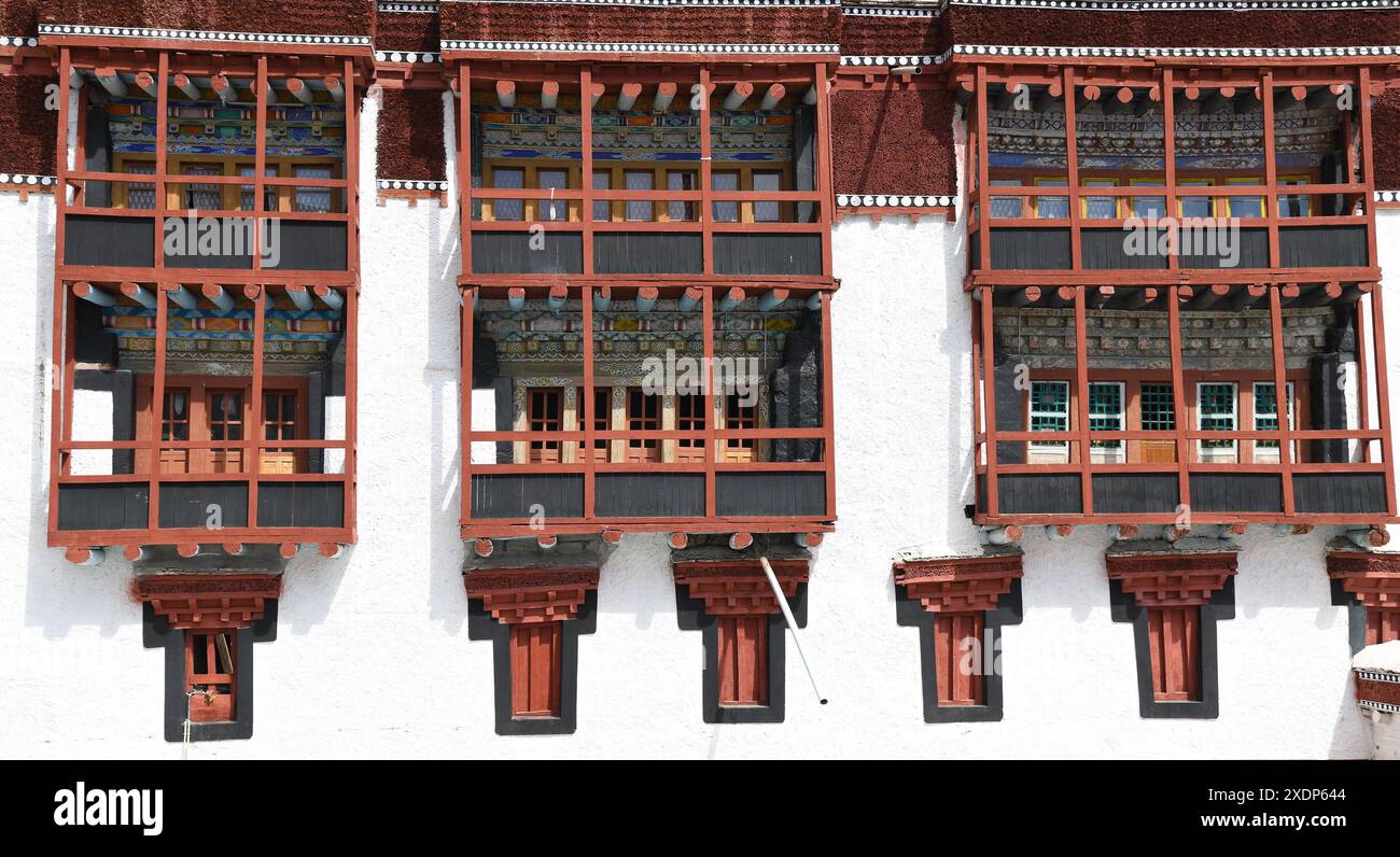 Leh, Ladakh, India. 24th June, 2024. An old heritage windows of the ...