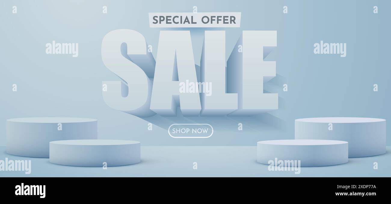 Sale. Discount creative composition. Product presentation, mock up ...