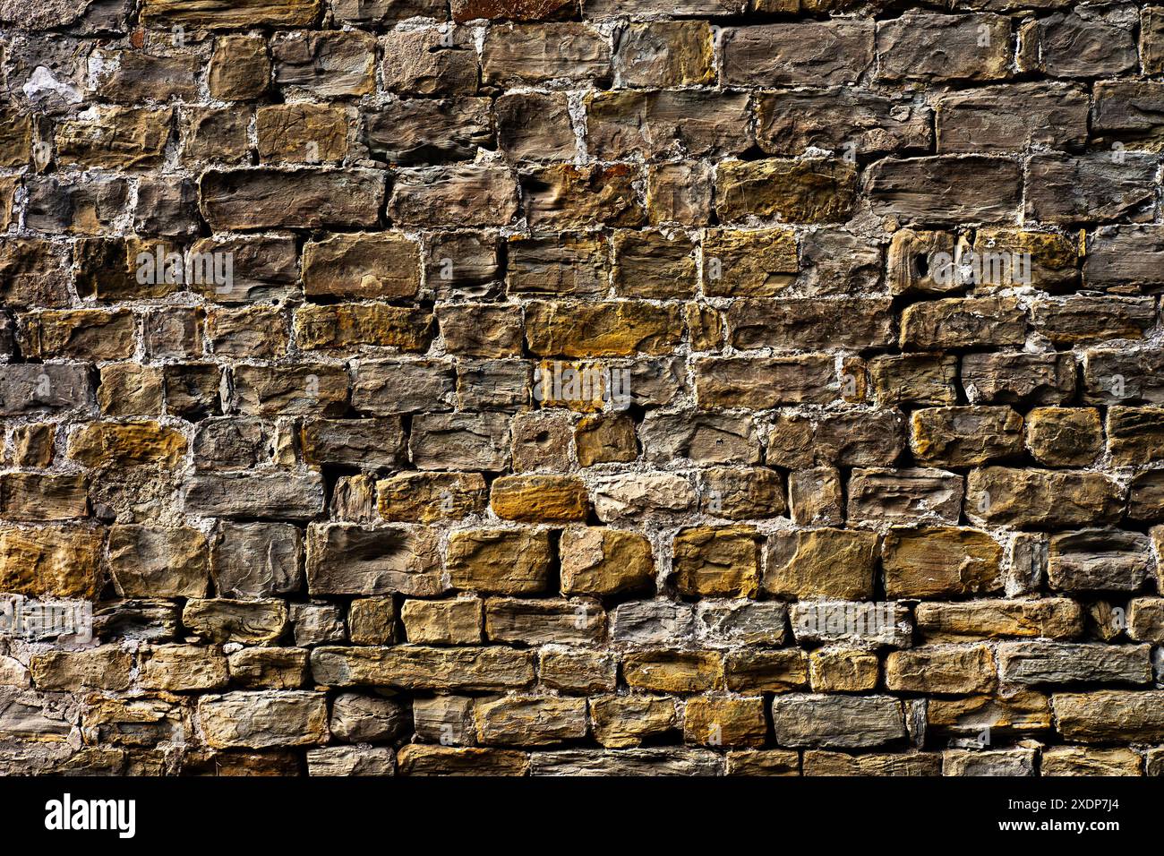 Very old stone wall with great depth perspective Stock Photo - Alamy