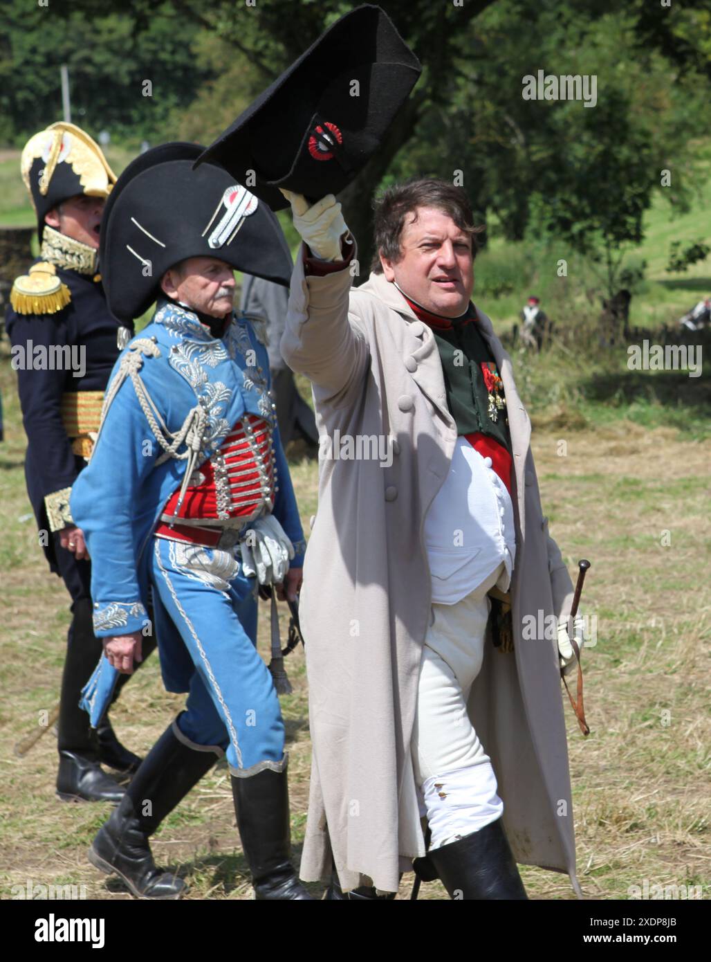 WATERLOO, BELGIUM - 23th June 2024, Reenactors play as military ...