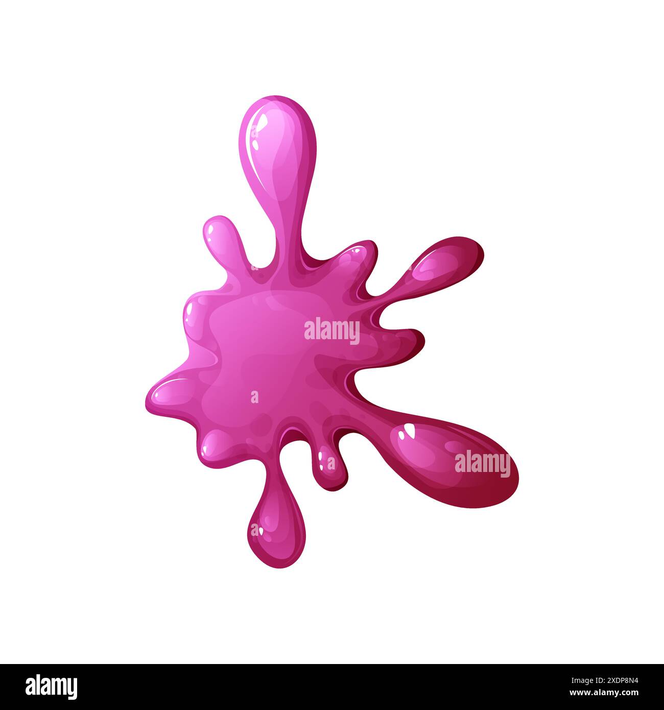 Liquid colorful slime in cartoon style. Fluid mucus drip, splatter or ...