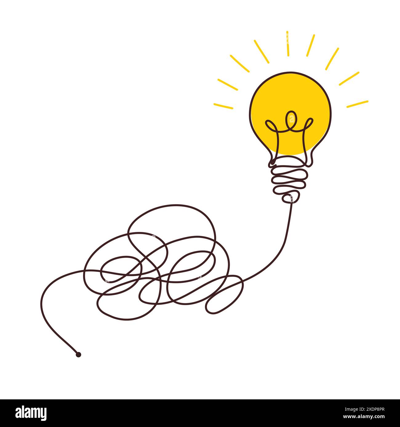 Confusion clarity or path concept idea with lightbulbs. Journey of ...