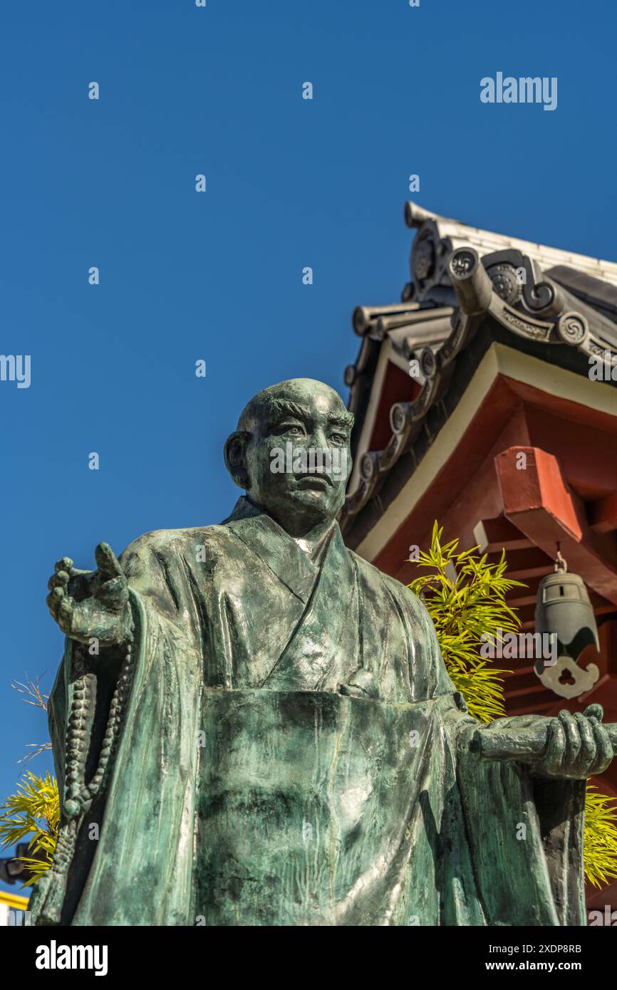 Tokyo, Japan. August 24, 2023 : Nichiren Shonin-zo sculpture at ...