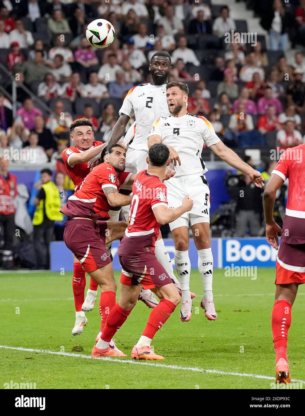 Germany's Niclas Fullkrug (right) scores their side's first goal of the ...