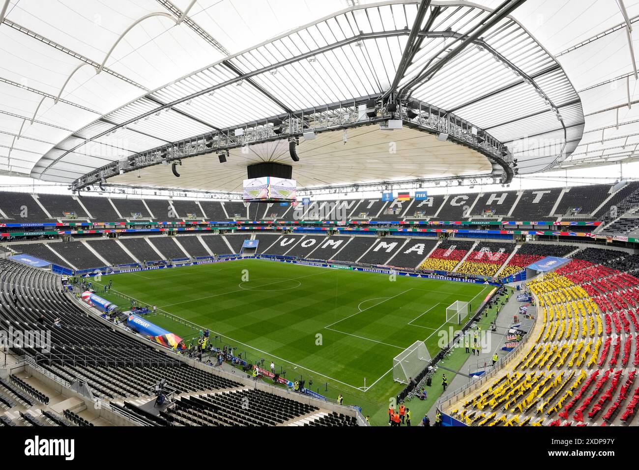 A general view inside the Frankfurt Arena in Frankfurt, Germany, ahead ...