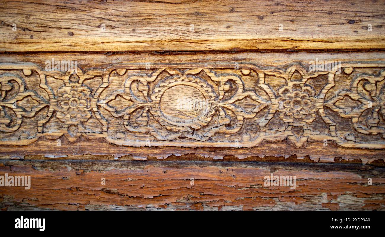 Vintage wood carving Stock Photo - Alamy