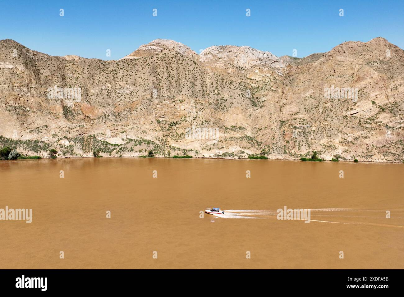 Wuzhong, China. 24th June, 2024. An aerial photo is showing the Yellow ...