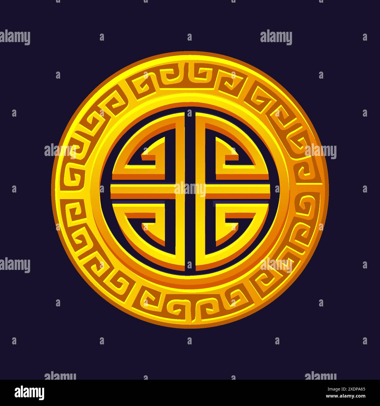 Long old golden frame isolated Stock Vector Images - Alamy