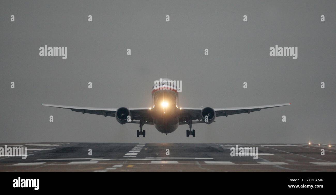 File photo dated 10/11/09 of a general view of a plane taking off at ...