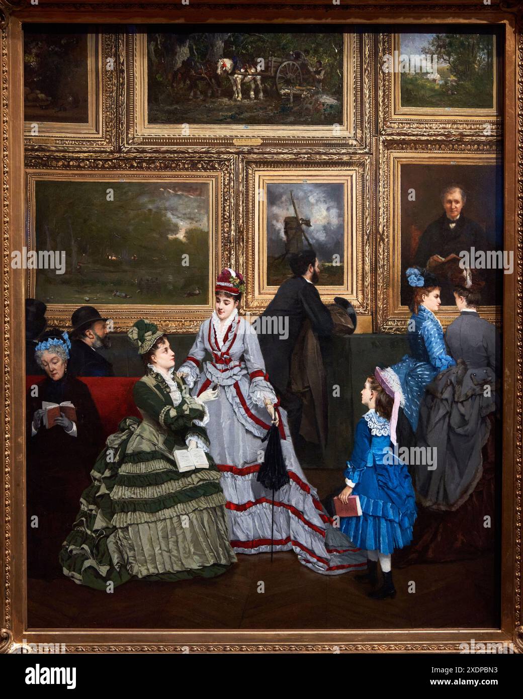 Camille Cabaillot-Lassalle (1839-1902), Le Salon de 1874, Exhibition at ...