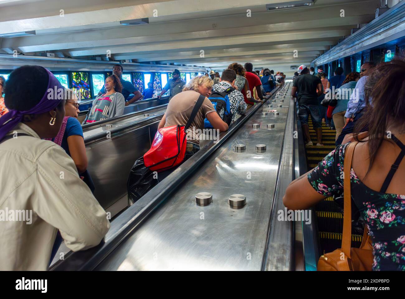 Ny subway train inside hi-res stock photography and images - Alamy