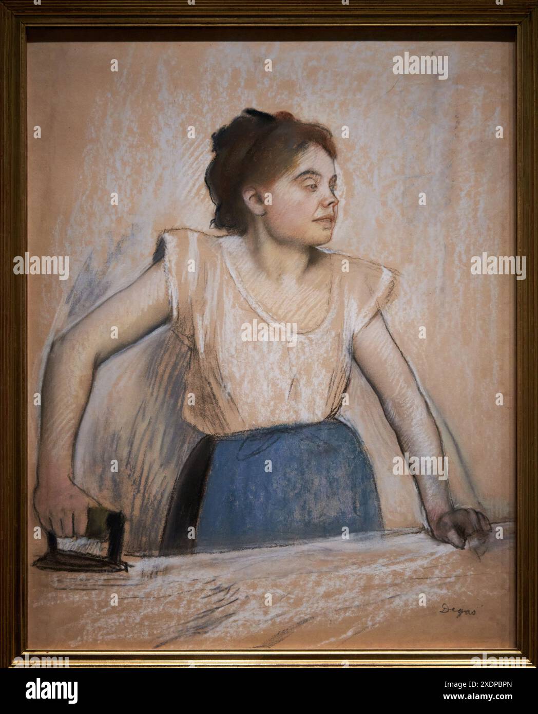 Edgar Degas (1834-1917), La Repasseuse, 1869, Exhibition at the museum ...