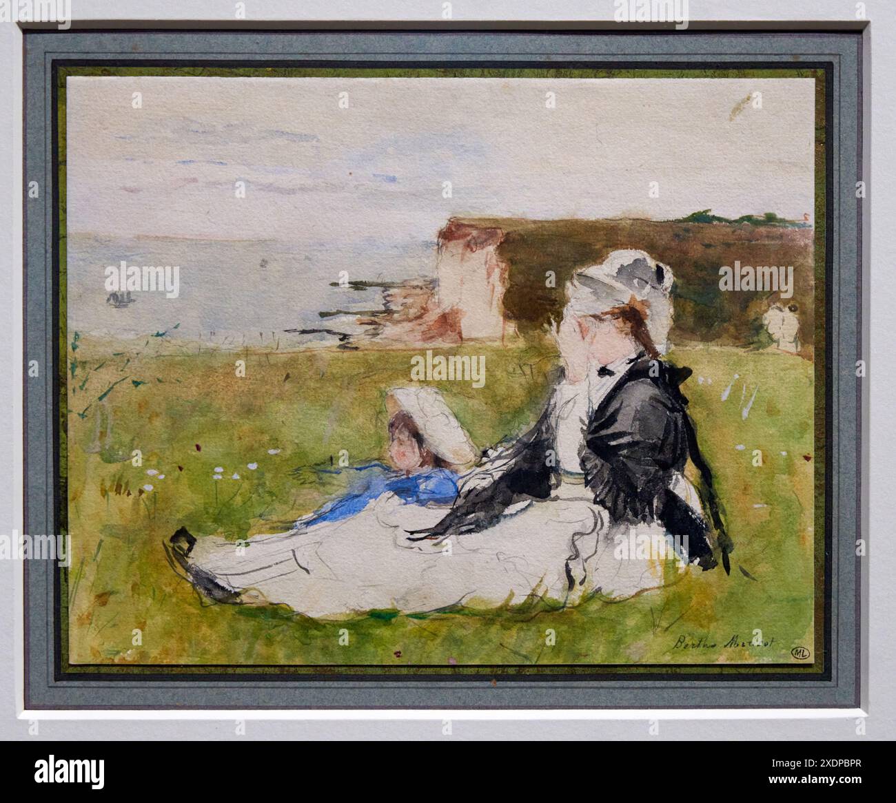 Berthe Morisot (1841-1895), Sur la falaise, 1873, Exhibition at the ...