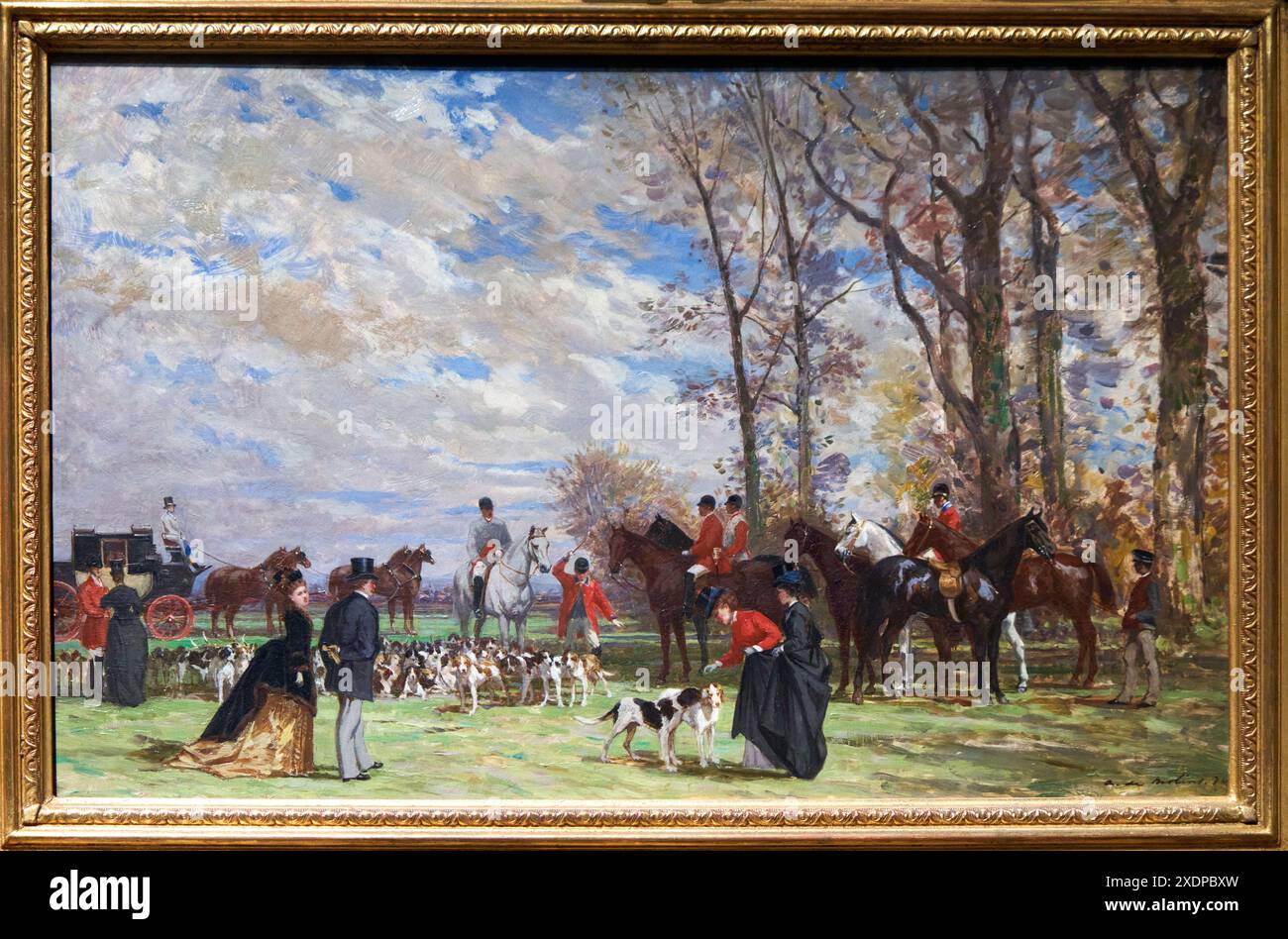 Auguste de Molins (1821-1890), La Chasse à courre, 1874, Exhibition at ...