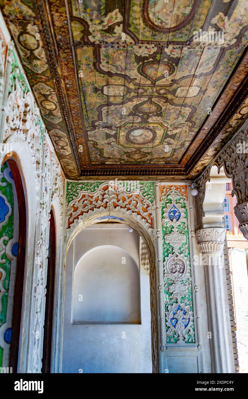 Terrace ceiling of the house of Zinat Al-Molk, 19th century, Shiraz ...