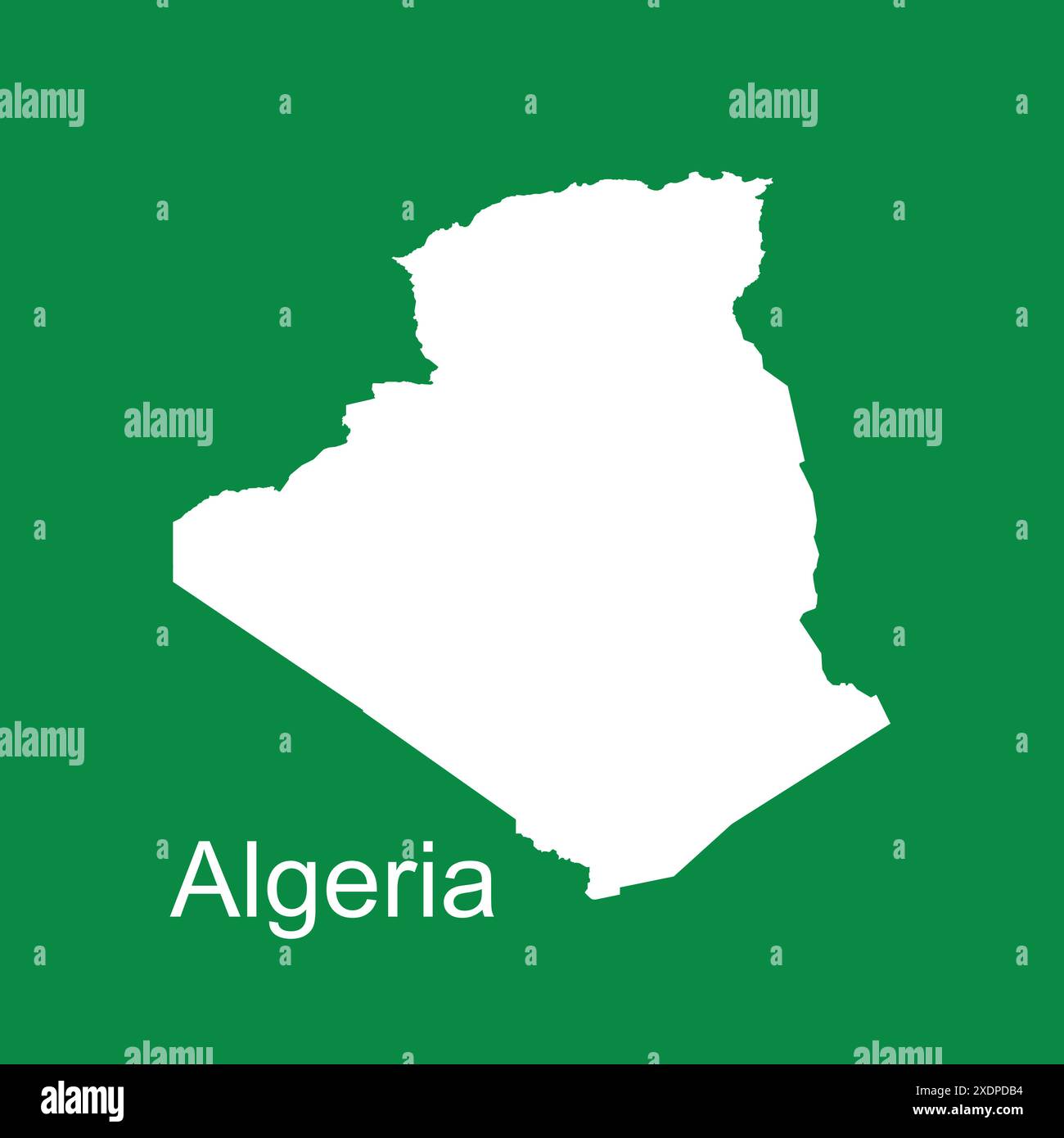 Highly detailed map of Algeria with borders isolated in the background ...