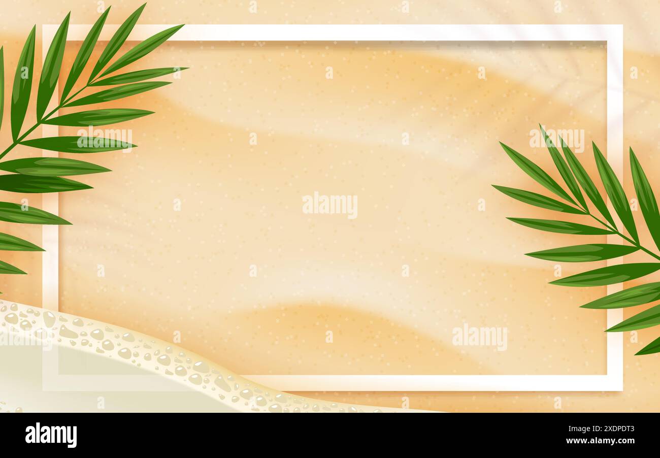 Summer frame. Tropical background. Vector illustration Stock Vector ...