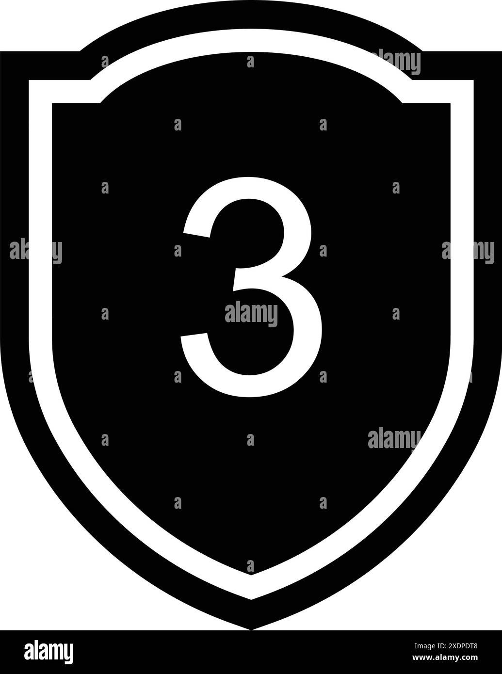 design icon of the number 9 in a shield illustration Stock Vector Image ...