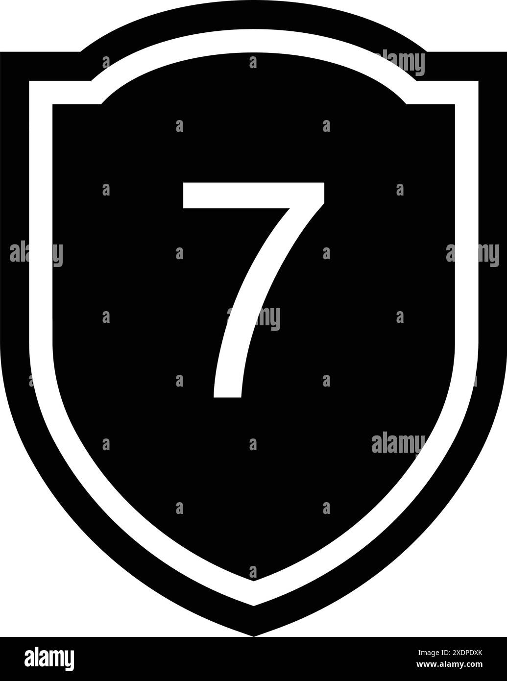 design icon of the number 9 in a shield illustration Stock Vector Image ...