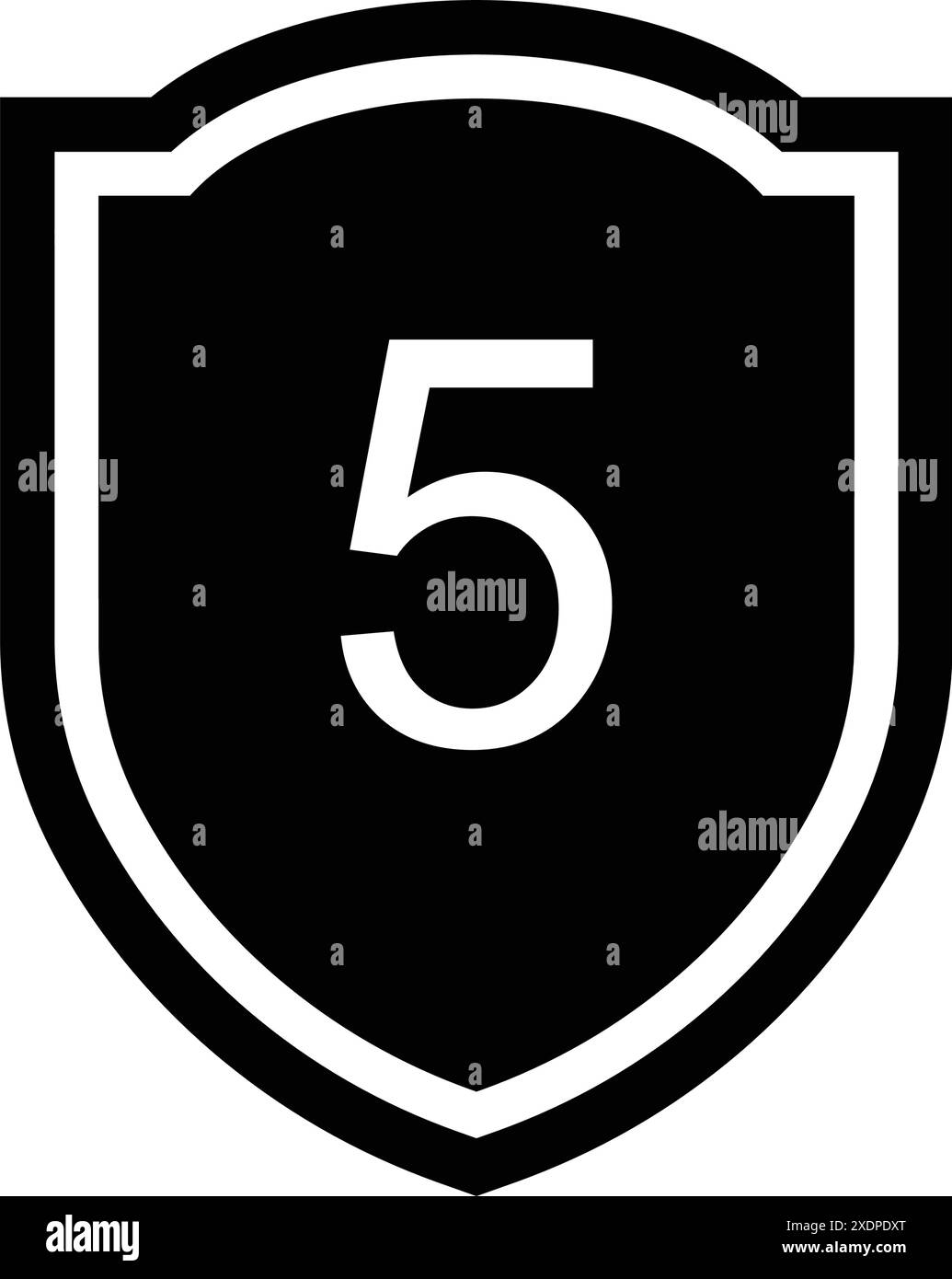 design icon of the number 9 in a shield illustration Stock Vector Image ...