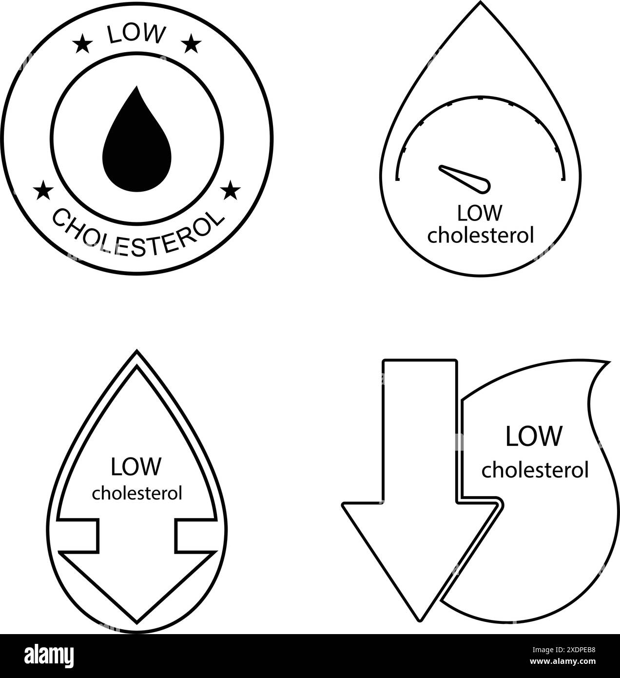 low cholesterol icon design template Stock Vector Image & Art - Alamy