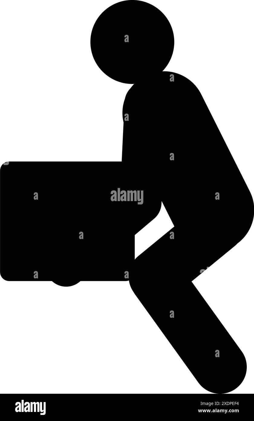 picktogram icon of person lifting an object illustration design Stock ...