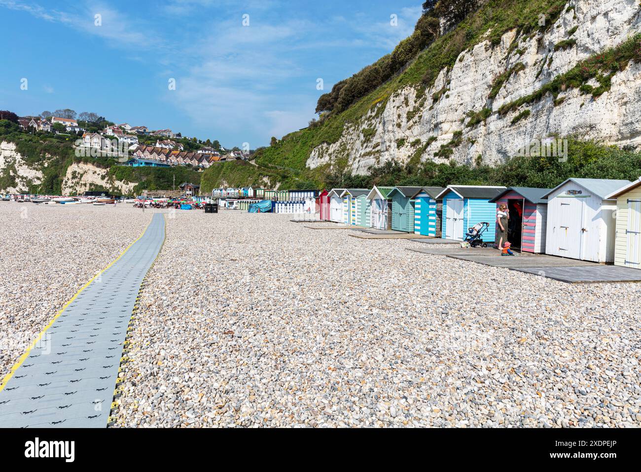 Beer, Devon, UK, England, devon,beer,chalets,beach,beach huts, colorful ...