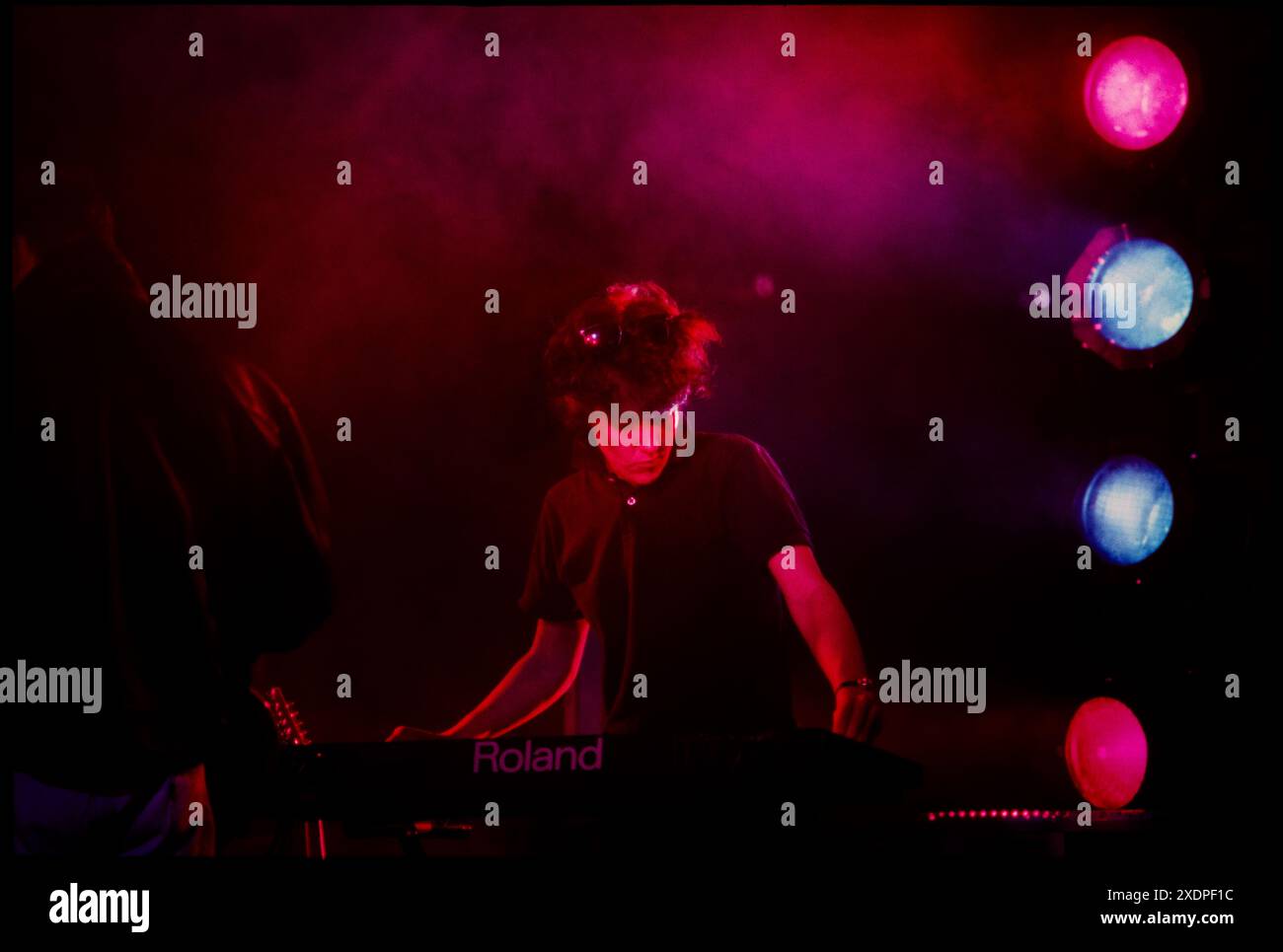 THE FALL, CONCERT, 1997: Julia Nagle of The Fall playing at Bute Park ...