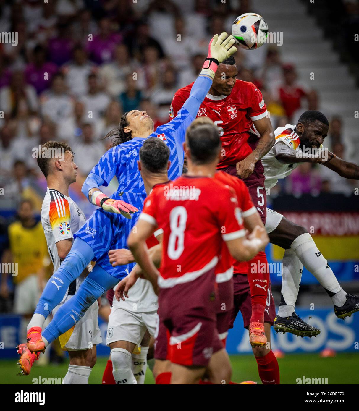 Frankfurt, Germany. 23rd Jun 2024. Yann Sommer (SUI) Manuel Akanji (SUI ...