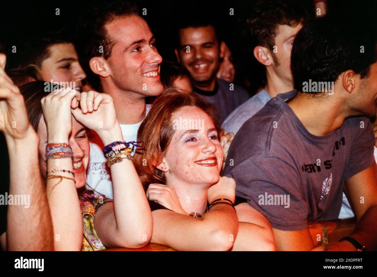 CROWD, THE CARDIGANS, 1996: The front row of the crowd for The ...
