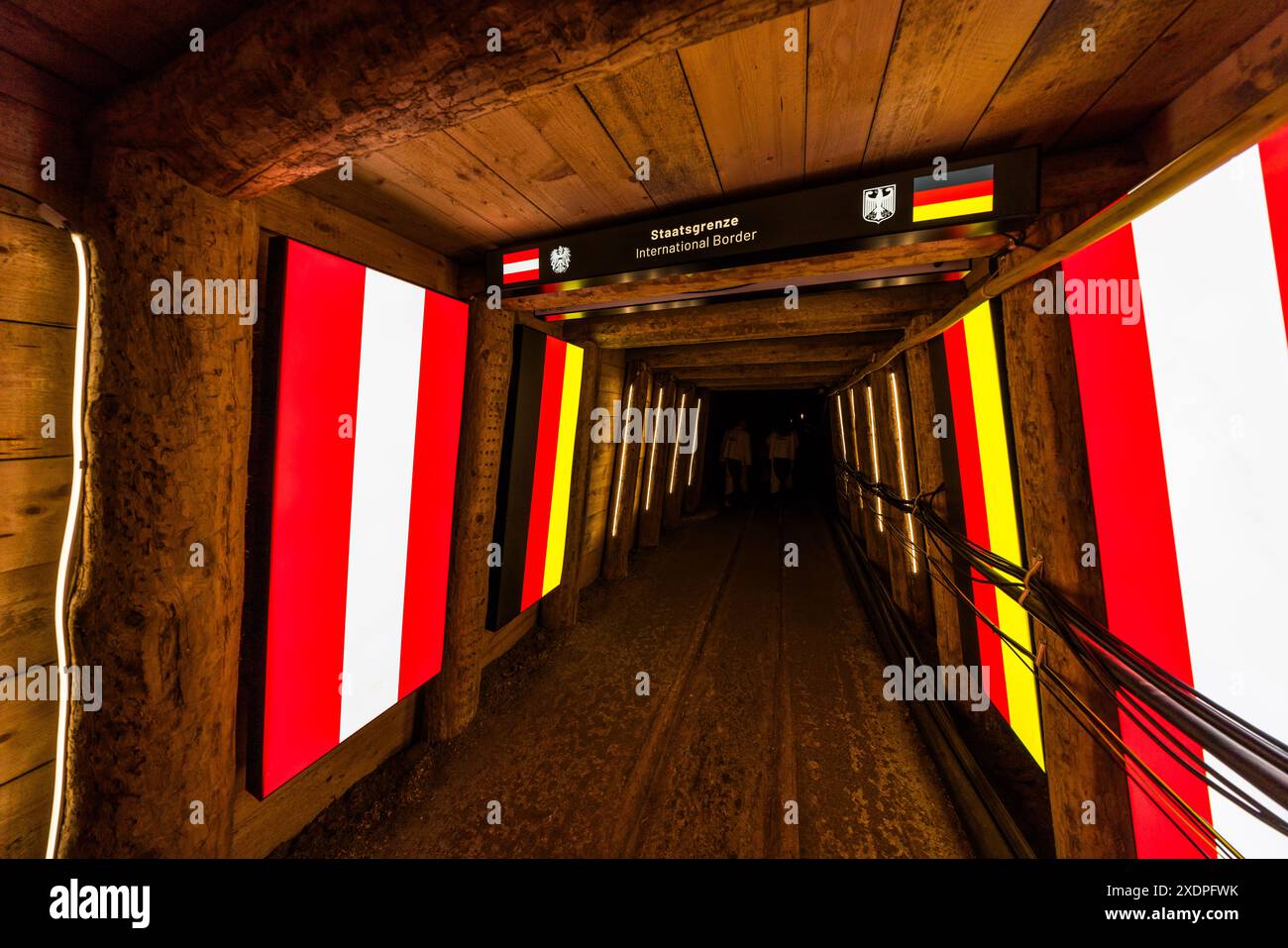 Salzwelten Mining. Underground mining of salt. Gratzer, Hallein ...