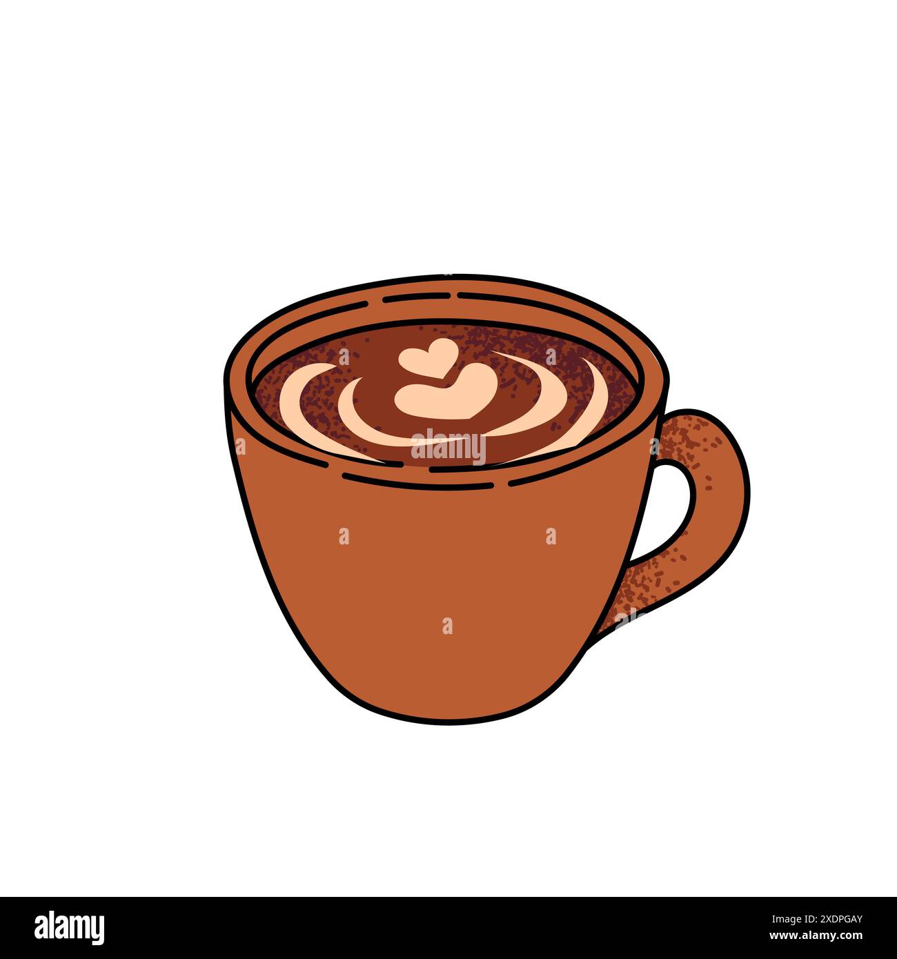 Hot coffee beverage, americano cup. Flat vector illustrations isolated ...