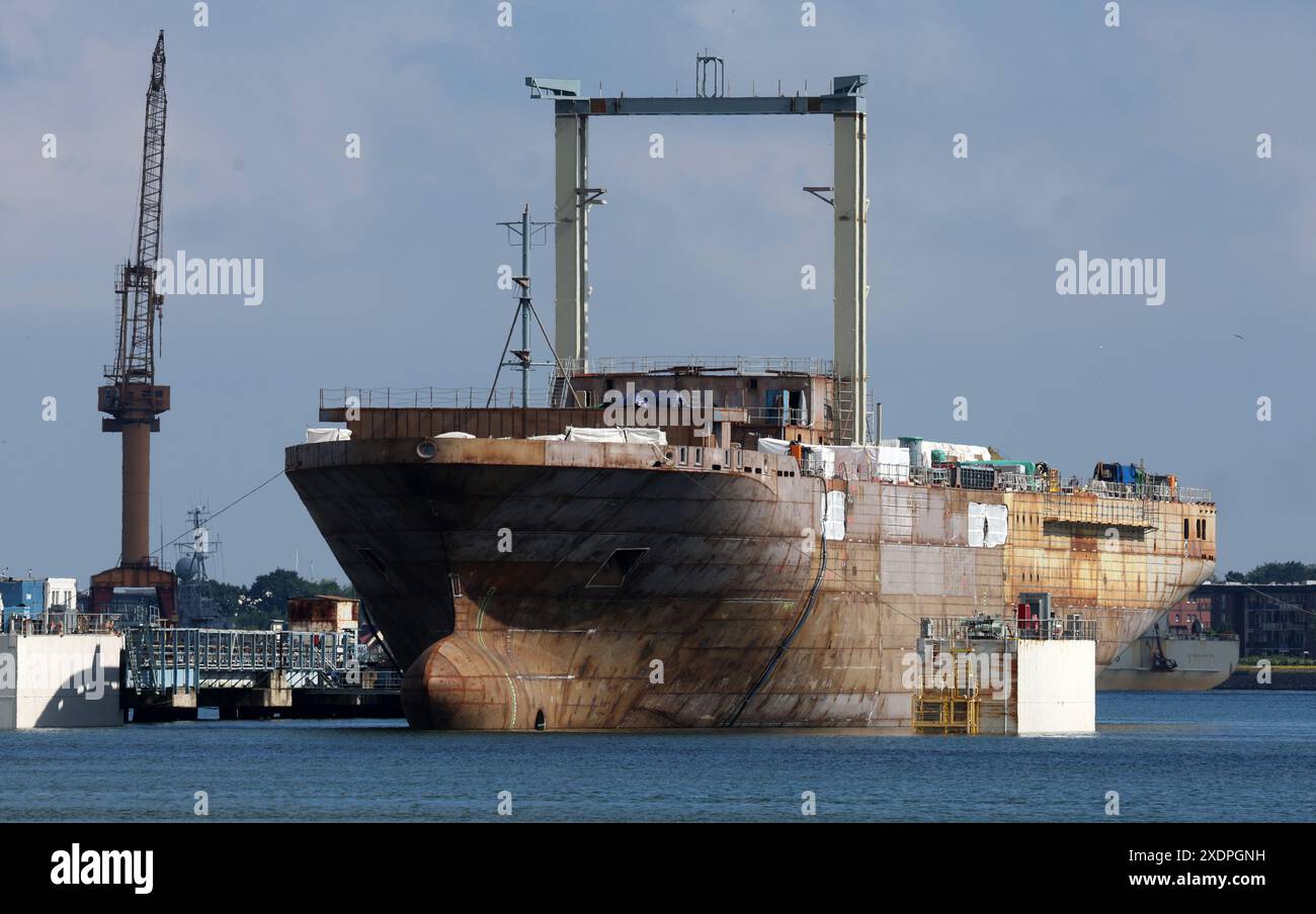 24 June 2024, Mecklenburg-Western Pomerania, Warnemünde: The first of ...