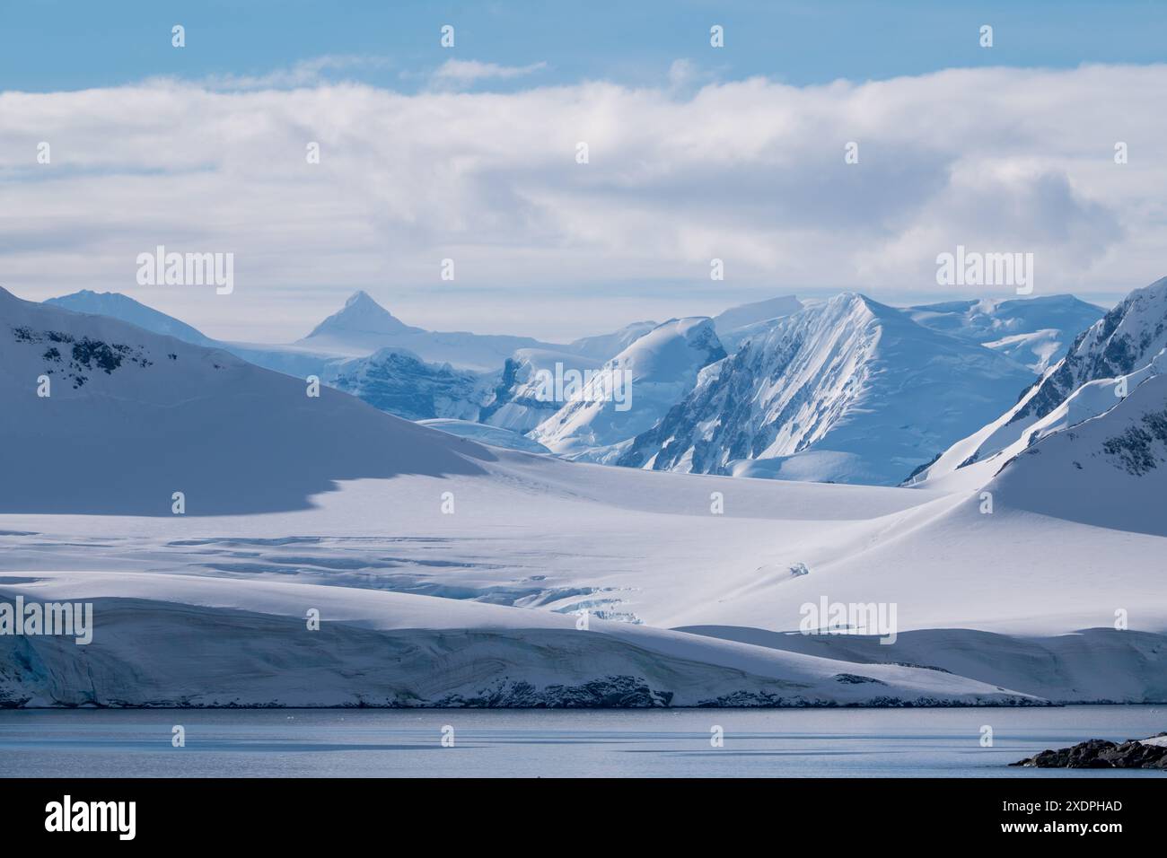 Antarctica mountains and sea. South Pole. Antarctica landscape Stock ...
