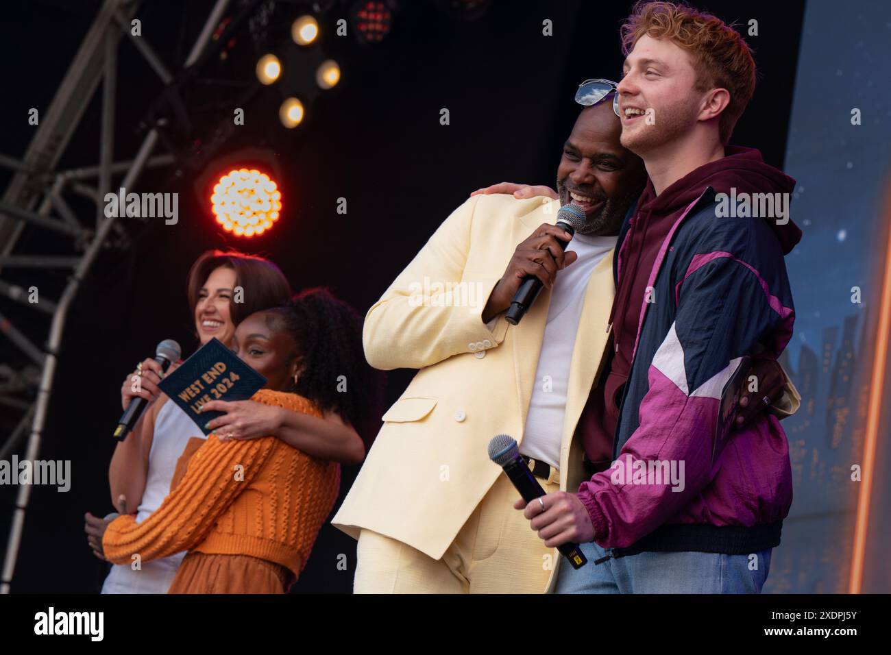 Sam Tutty being interviewed on stage by Cedric Neal at West End Live ...