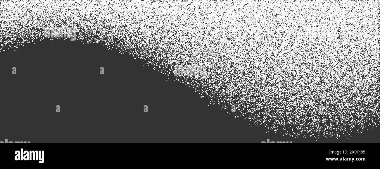 Noisy bw gradient wave bg with raster texture. Monochrome vector tone ...