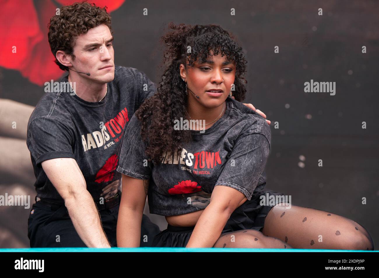 The Cast of Hadestown on stage at West End Live. West End Live at ...