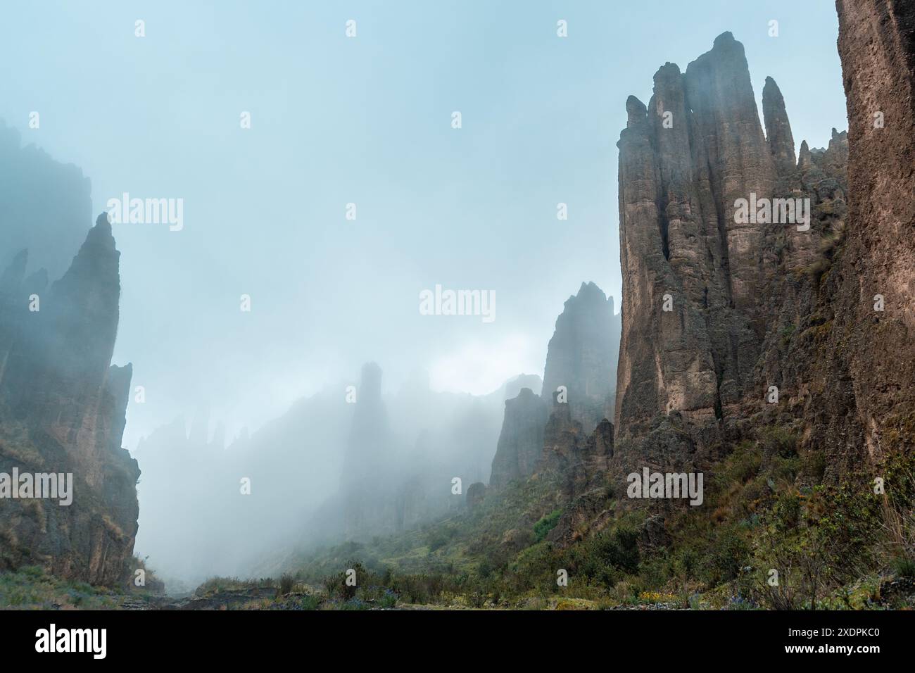 Valley of the Animas in La Paz Bolivia with its rocks Stock Photo - Alamy