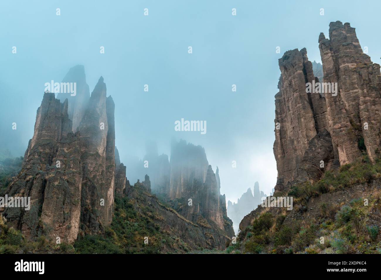 Valley of the Animas in La Paz Bolivia with its rocks Stock Photo - Alamy